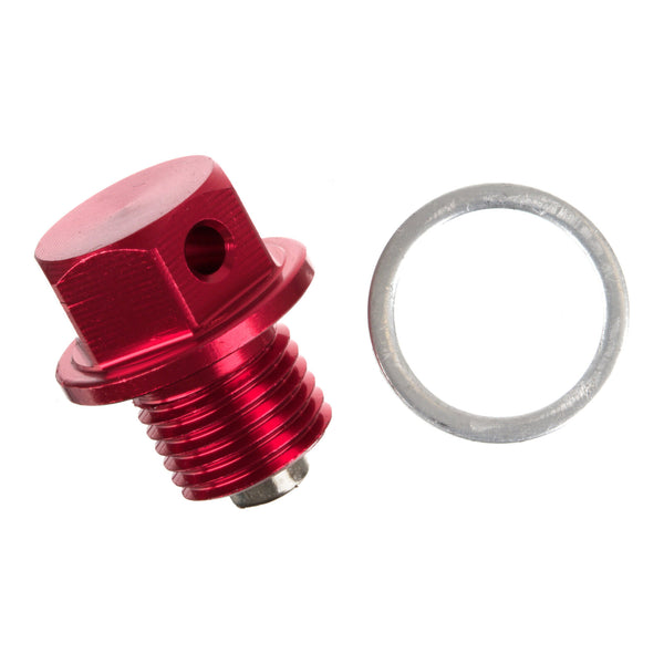 Whites Magnetic Sump Plug M12 x 10 x 1.25 - Red – Intune Motor Cycles